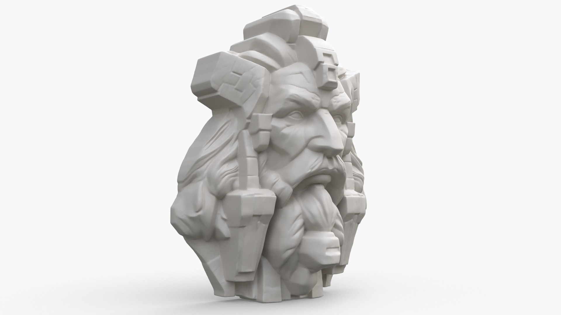 Stone Sentinel Bust 4 3D - TurboSquid 2187740