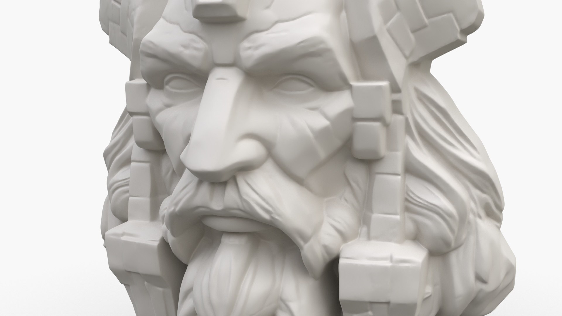 Stone Sentinel Bust 4 3D - TurboSquid 2187740