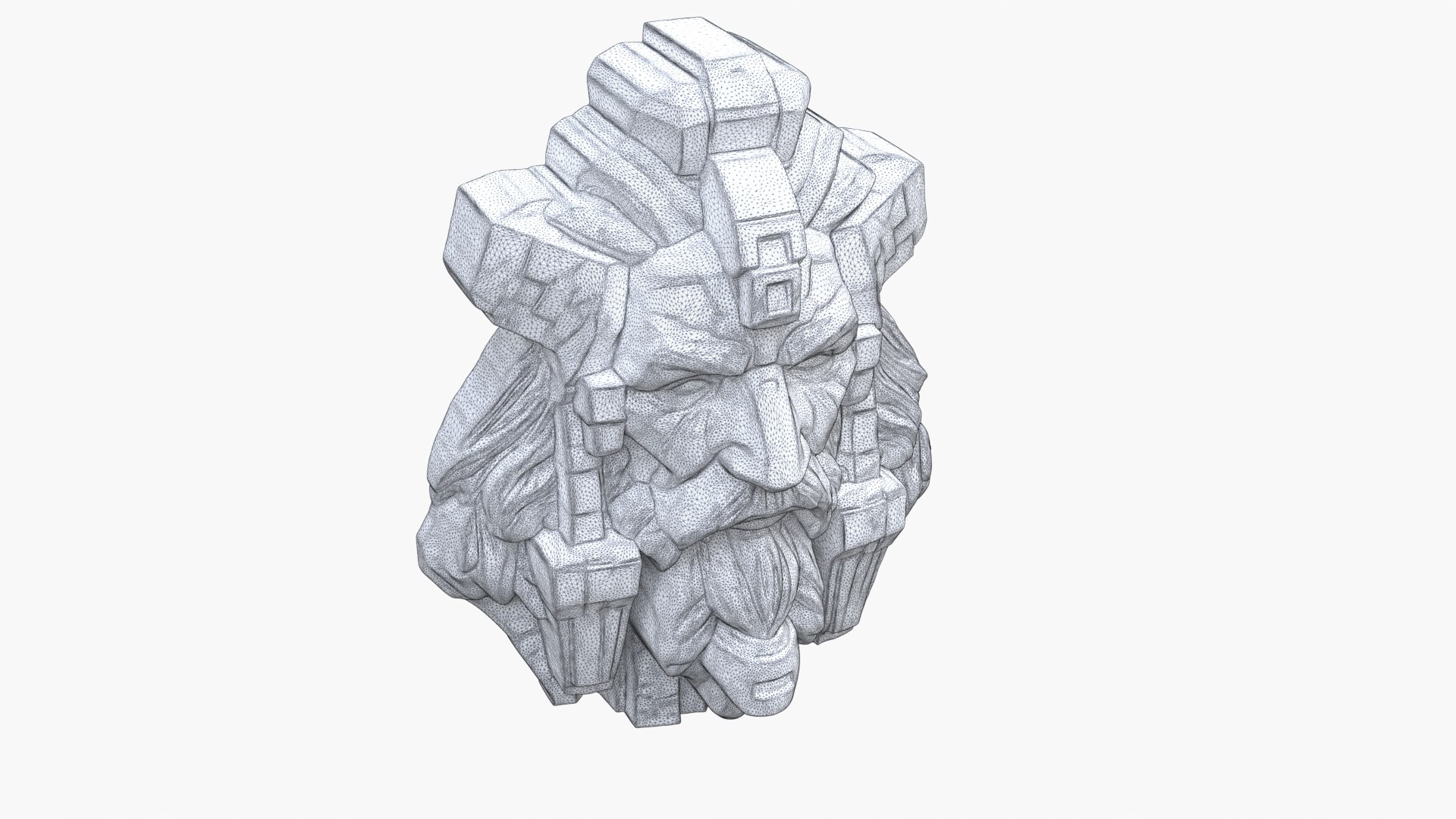 Stone Sentinel Bust 4 3D - TurboSquid 2187740