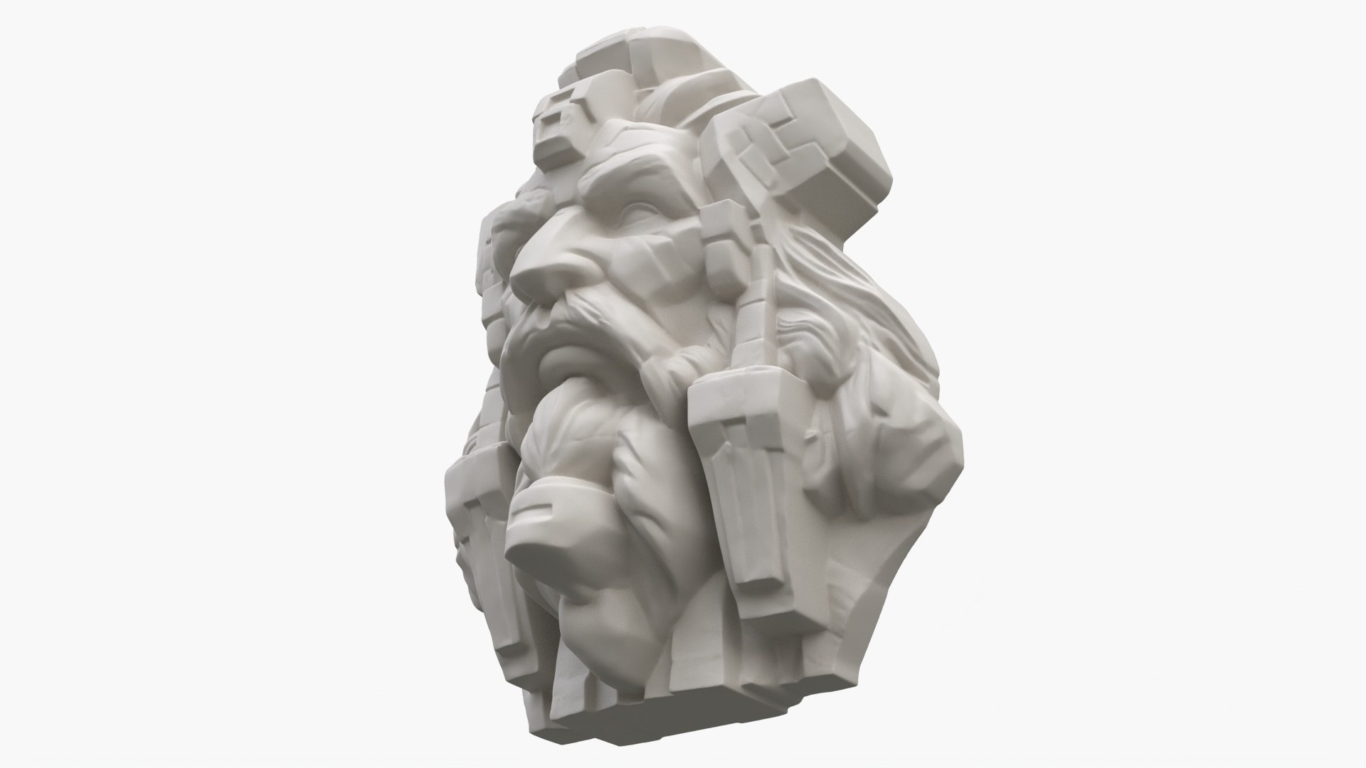 Stone Sentinel Bust 4 3D - TurboSquid 2187740