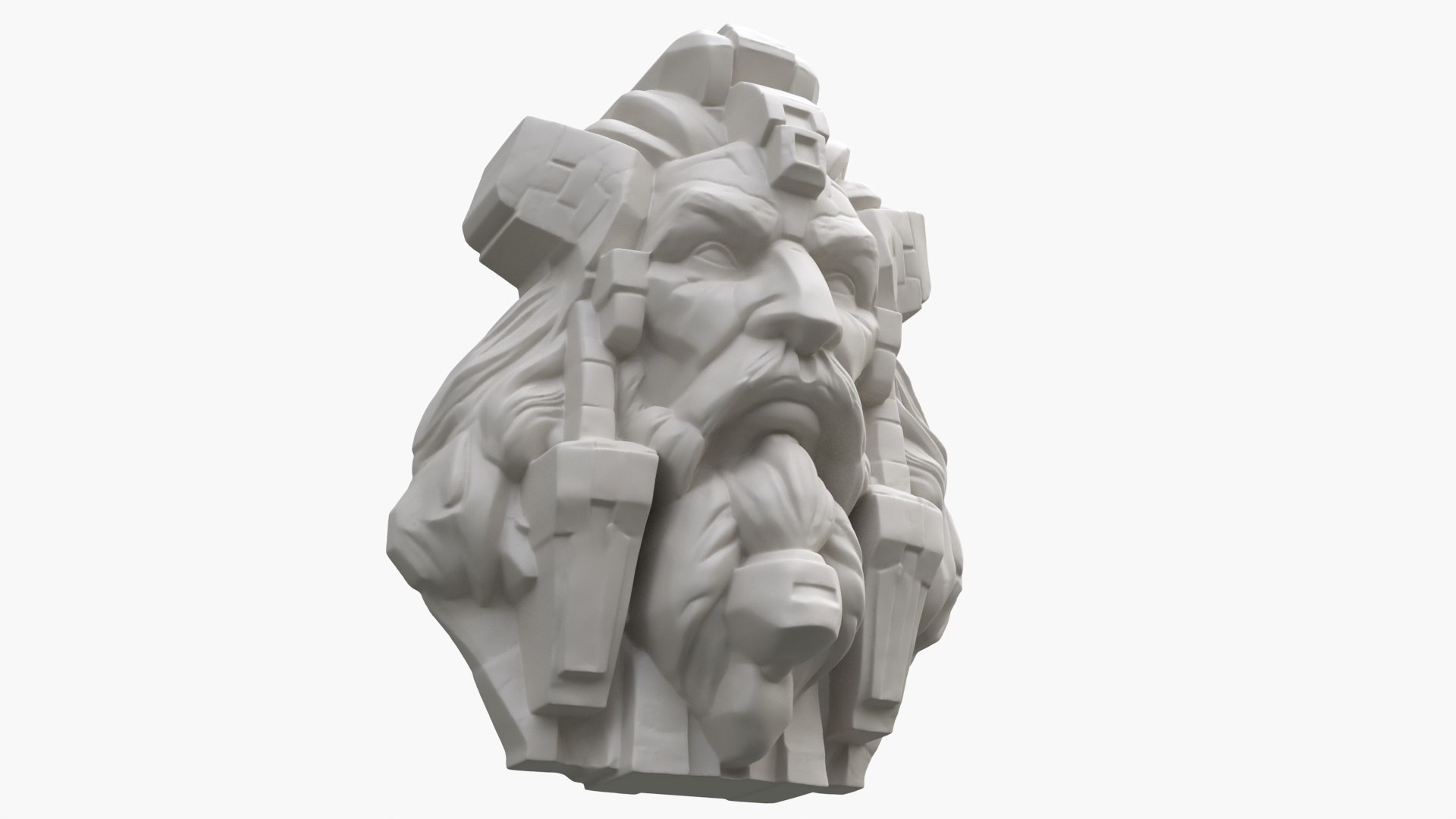 Stone Sentinel Bust 4 3D - TurboSquid 2187740