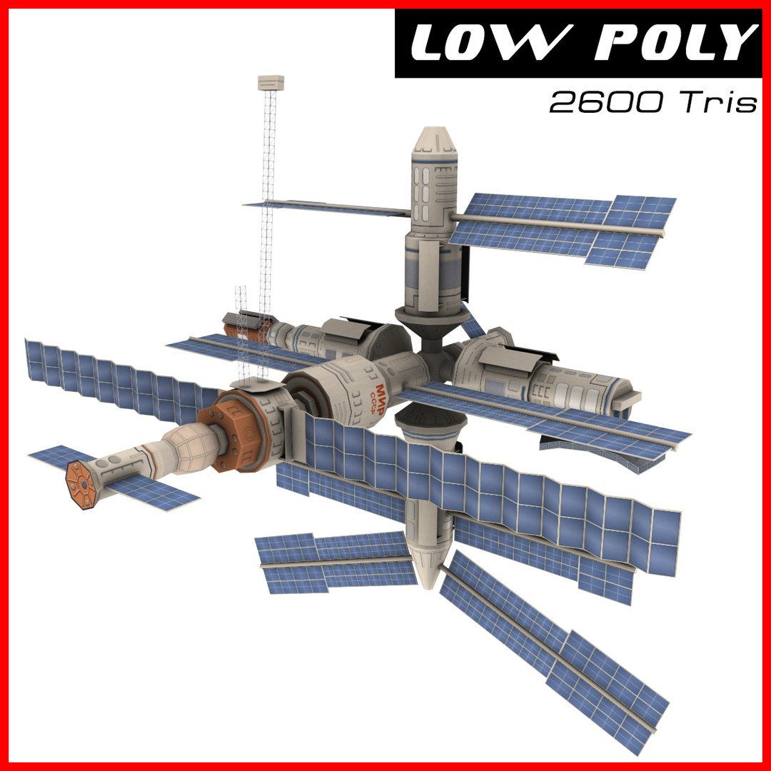 Mir Space Station 3d Max
