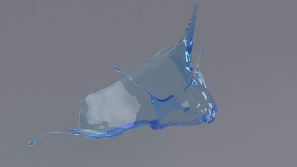Splash Flat 06 3D model - TurboSquid 1718103