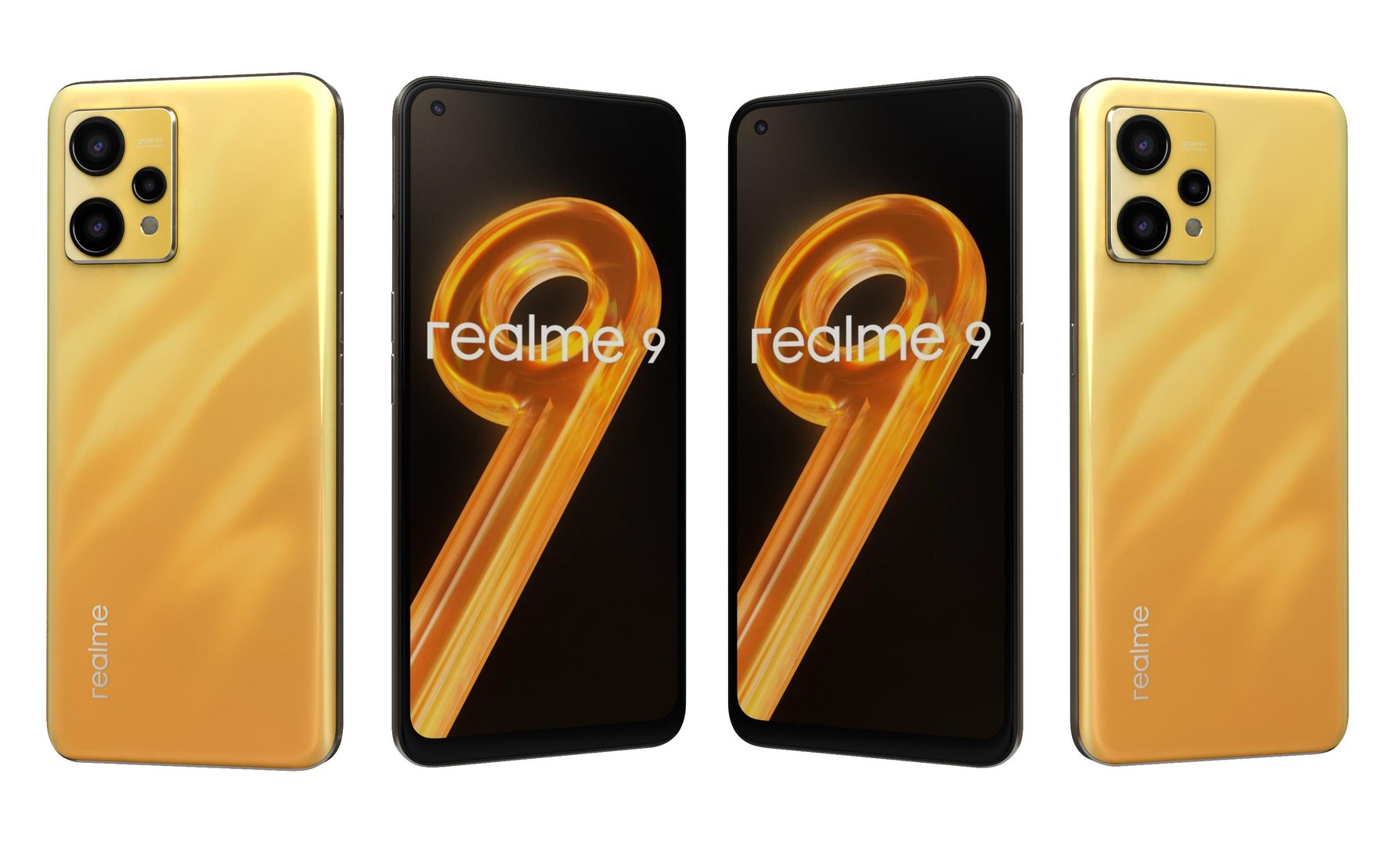 Realme 9 Sunburst Gold Model - TurboSquid 1931958