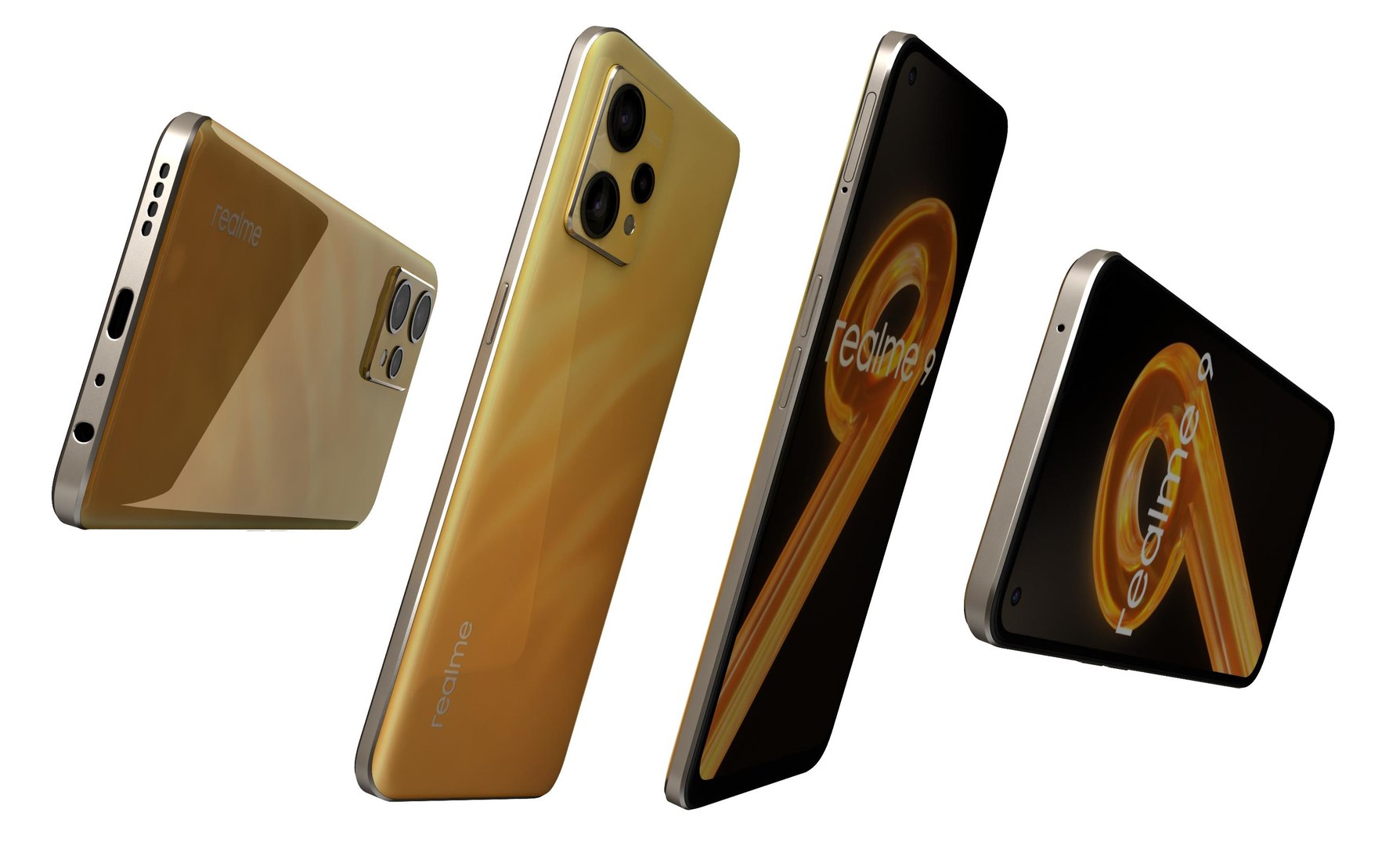 Realme 9 Sunburst Gold Model - TurboSquid 1931958