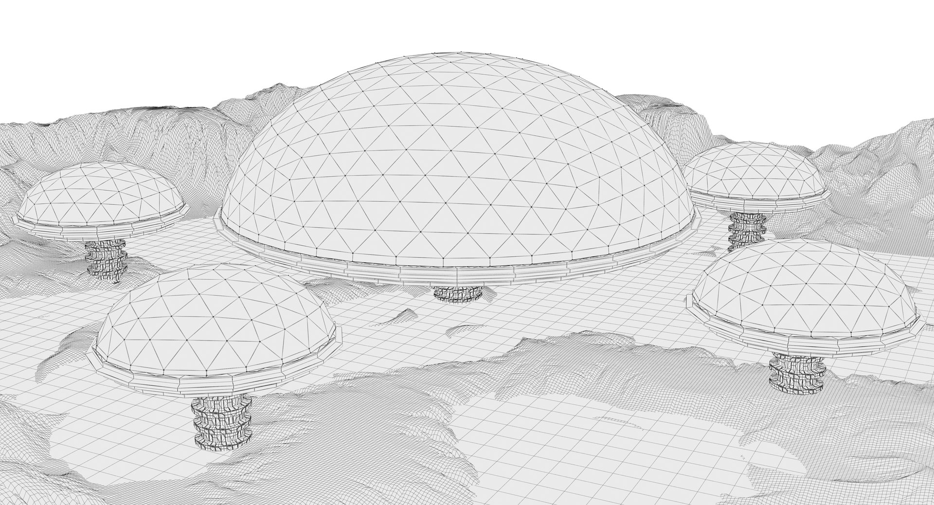 3d planet cities model