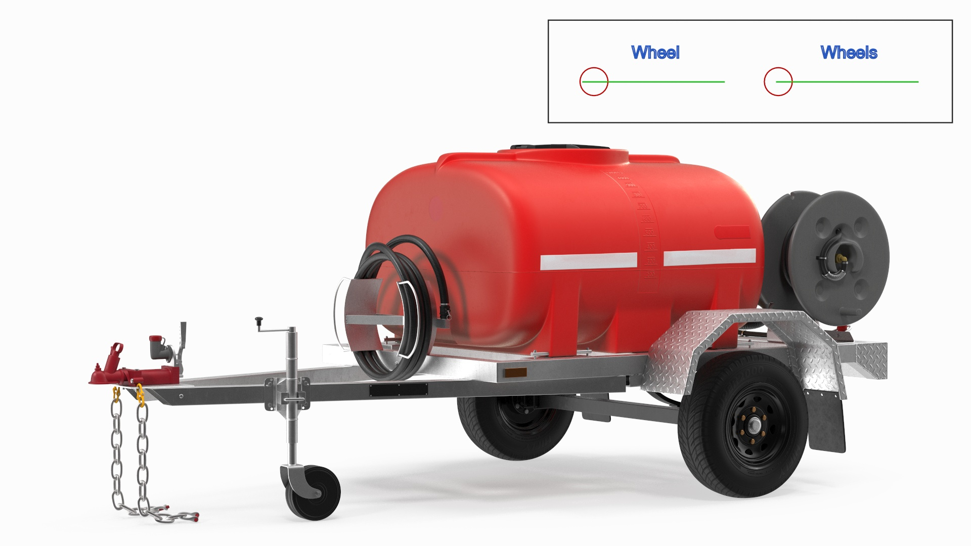 Portable Fire Tank Trailer With Pump Rigged 3D Model - TurboSquid 2239774