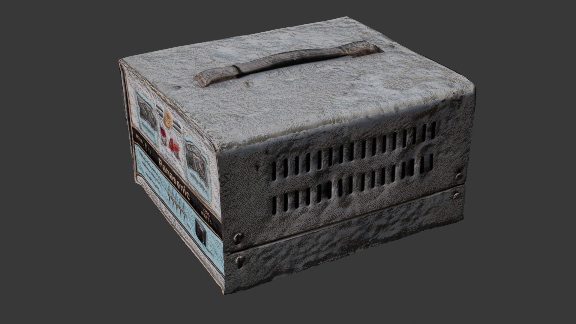 Vintage Panasonic Voltage Stabilizer 3D Model - TurboSquid 2408331