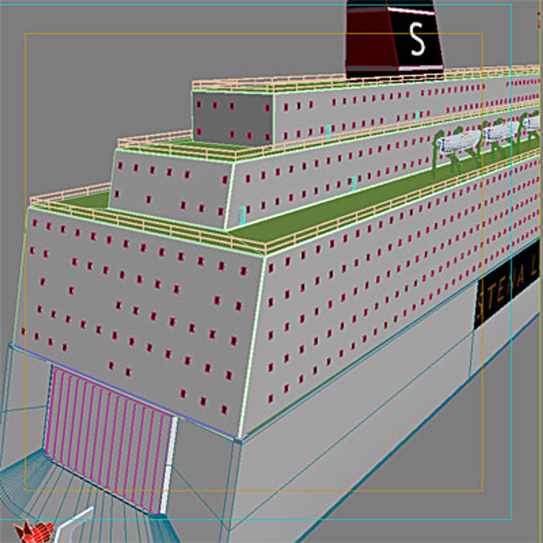 3d model passenger car ferry