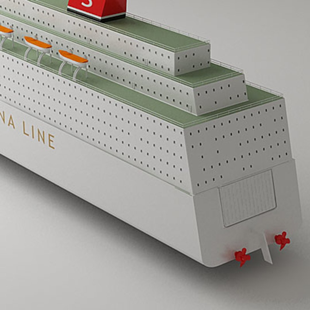 3d model passenger car ferry