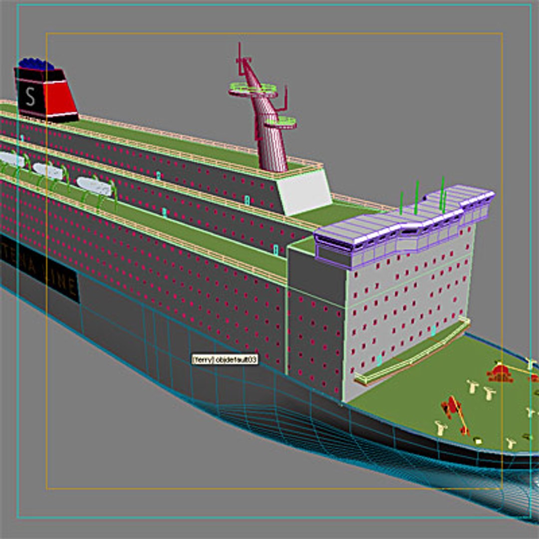 3d model passenger car ferry