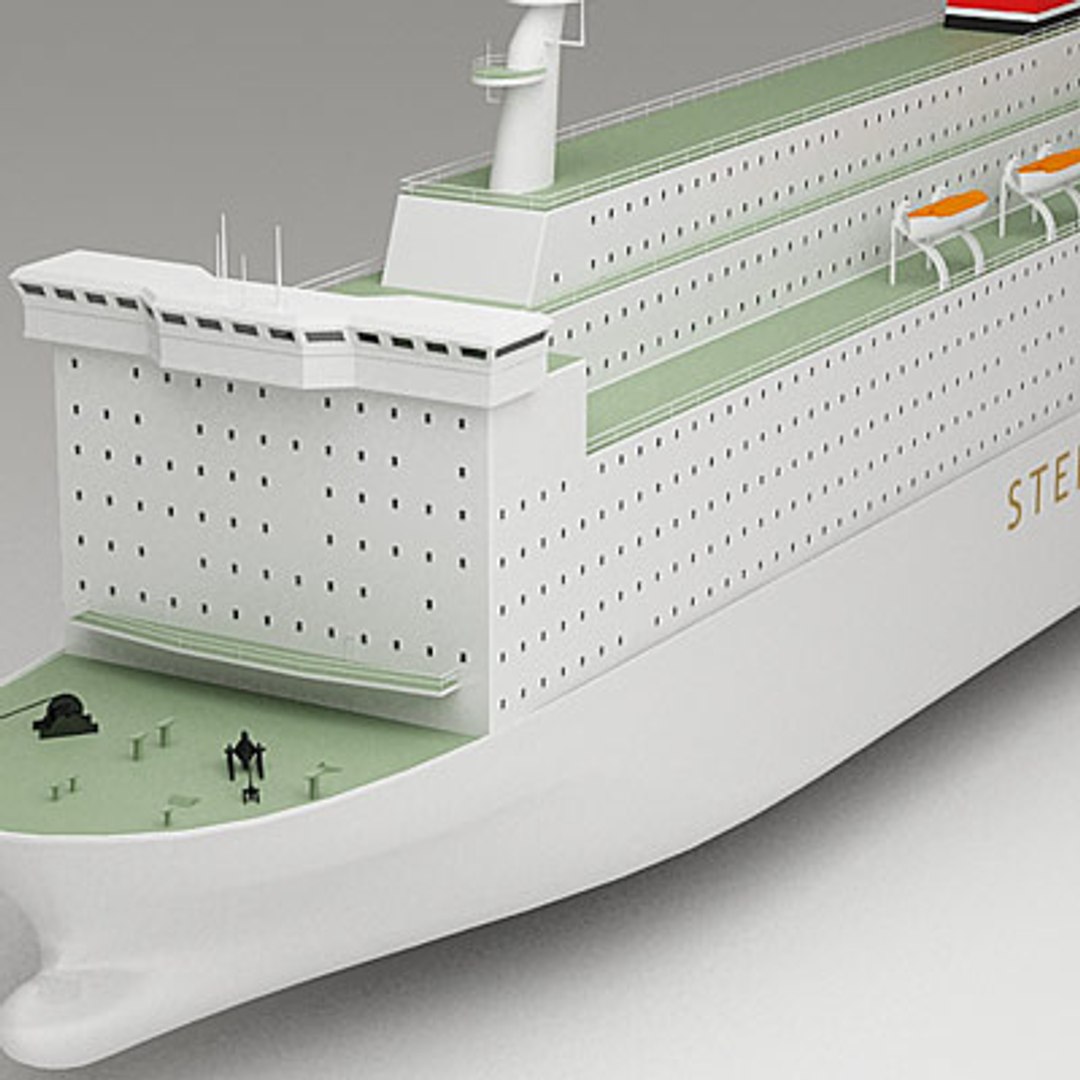 3d model passenger car ferry