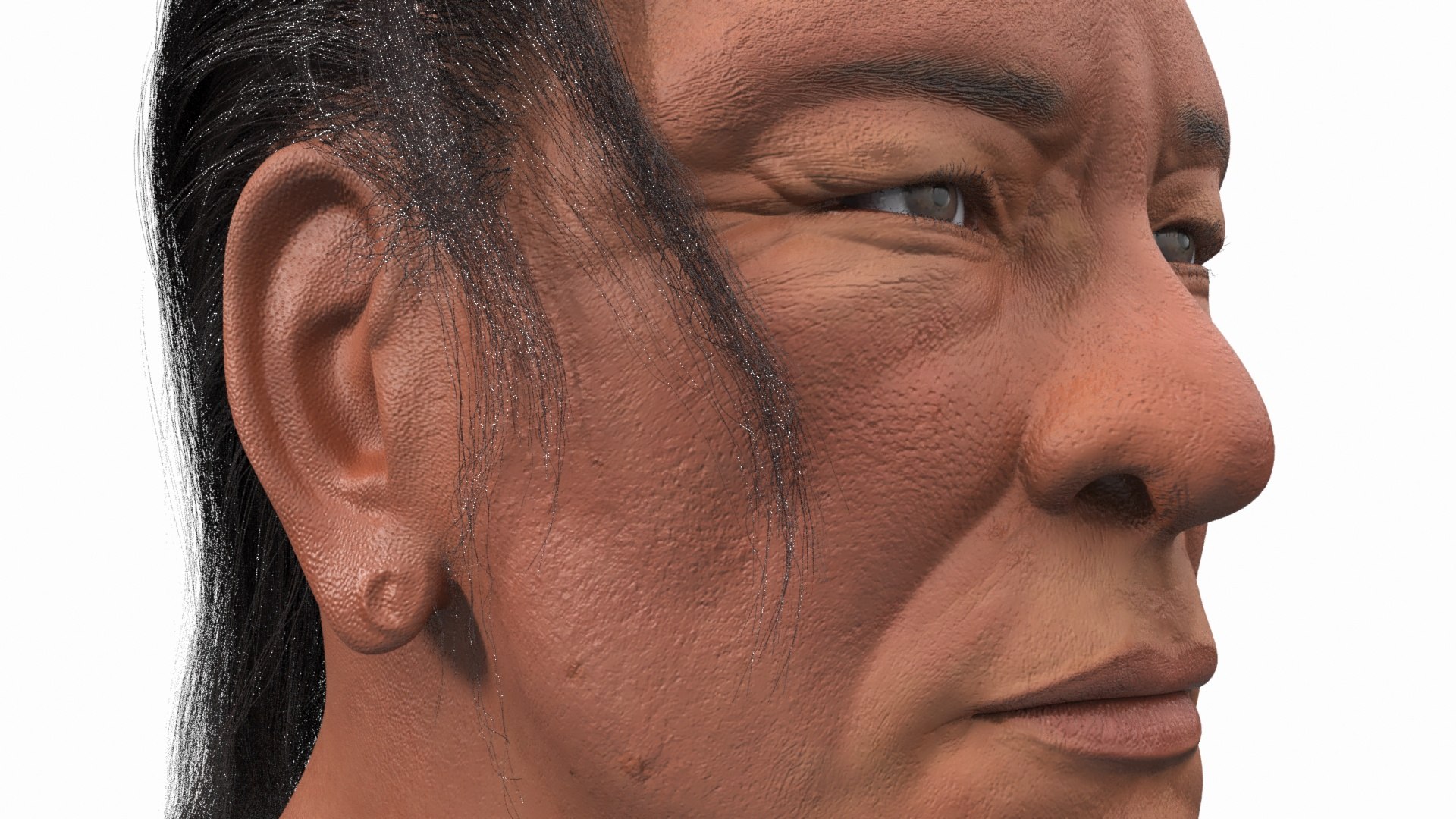 3D American Indian Head Model - TurboSquid 2320968