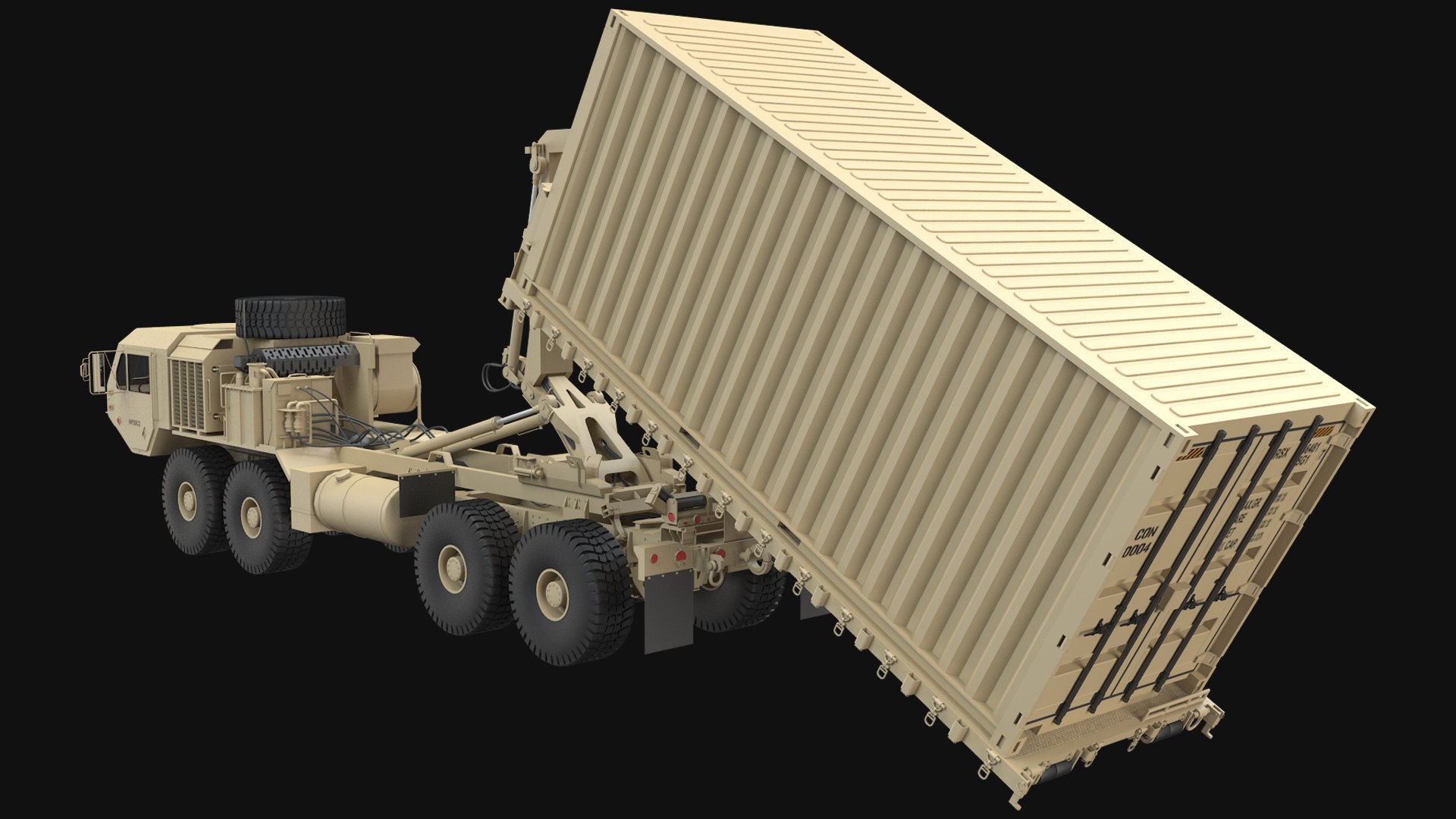 3D HEMTT Heavy Expanded Mobility Tactical Truck With Loading Container ...