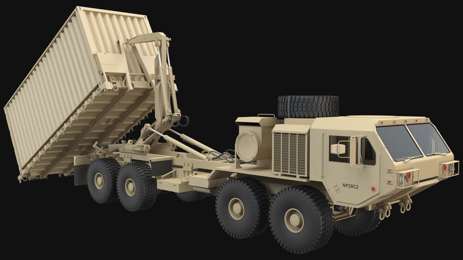 3D HEMTT Heavy Expanded Mobility Tactical Truck With Loading Container ...