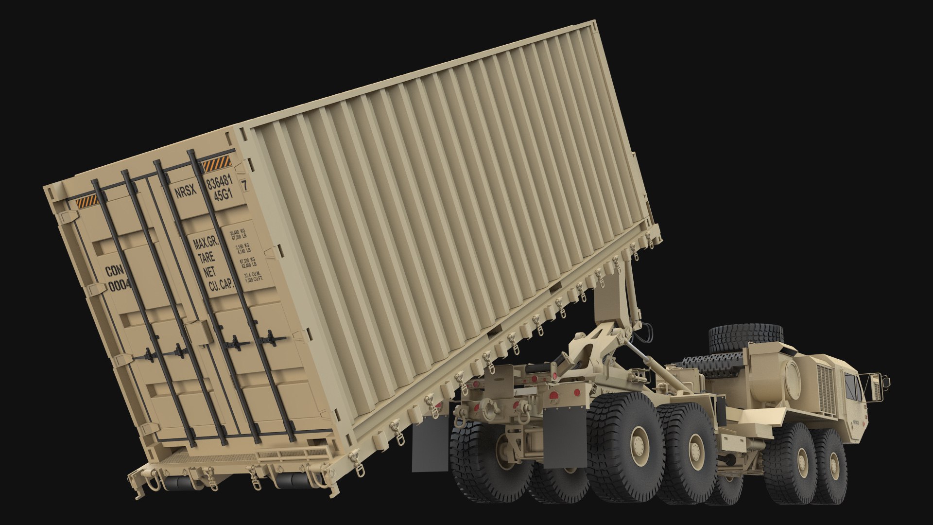 3D HEMTT Heavy Expanded Mobility Tactical Truck With Loading Container ...
