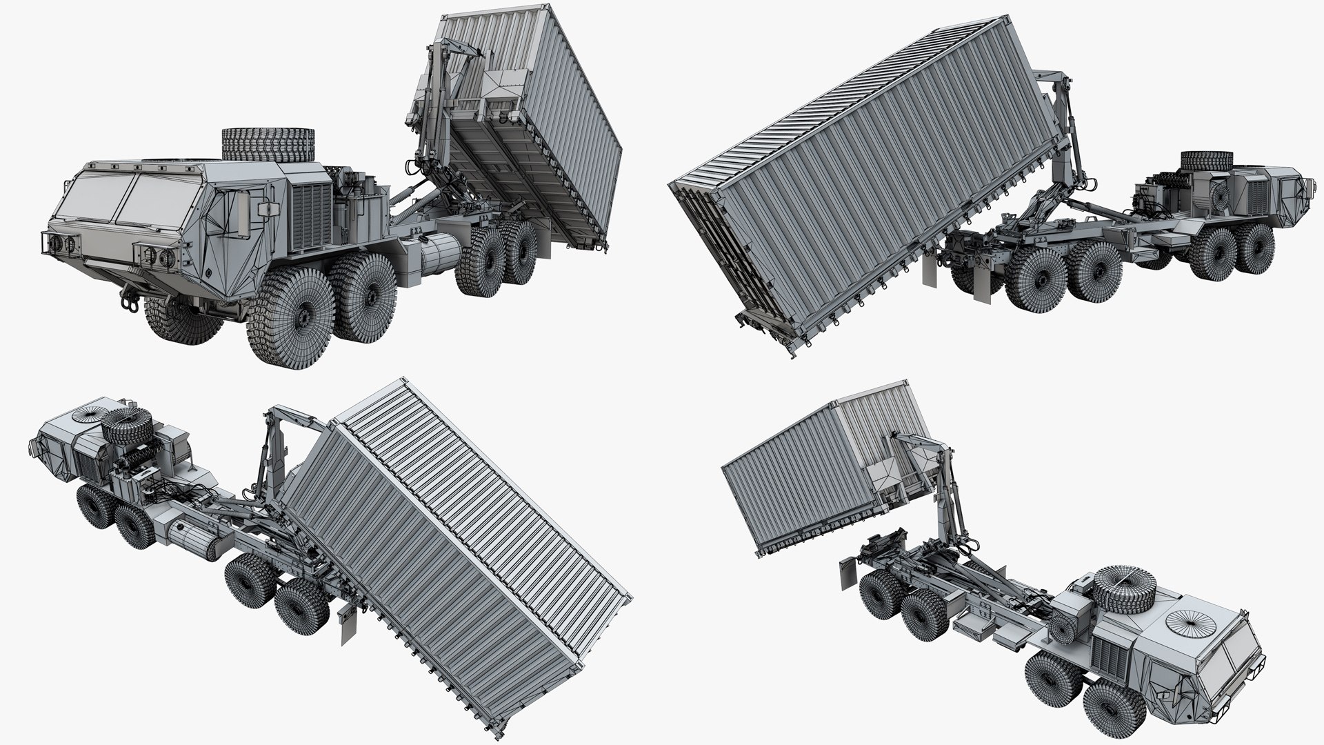 3D HEMTT Heavy Expanded Mobility Tactical Truck With Loading Container ...