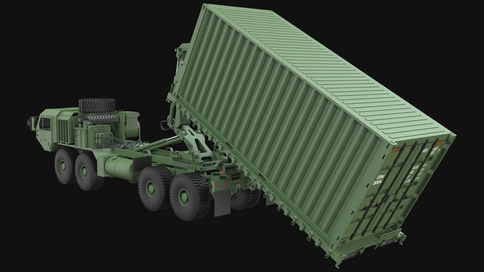 3D HEMTT Heavy Expanded Mobility Tactical Truck With Loading Container ...