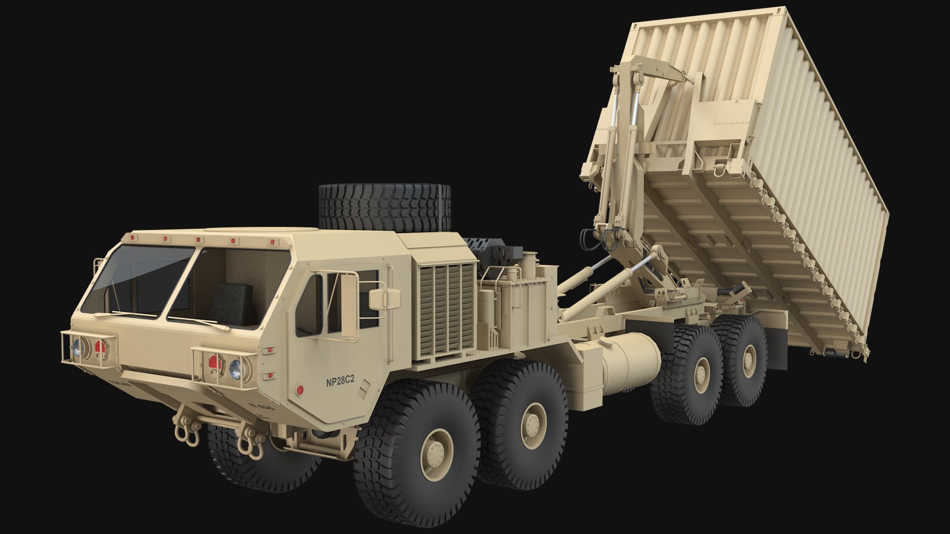 3D HEMTT Heavy Expanded Mobility Tactical Truck With Loading Container ...