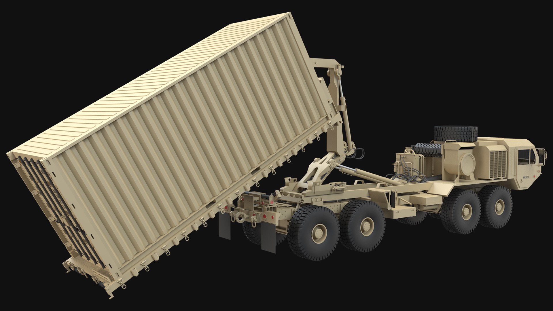 3D HEMTT Heavy Expanded Mobility Tactical Truck With Loading Container ...