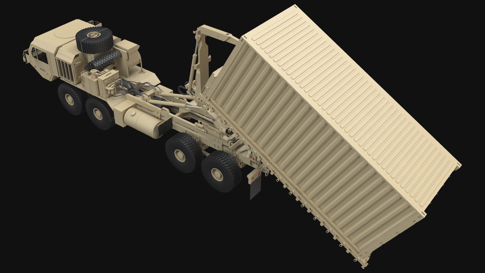 3D HEMTT Heavy Expanded Mobility Tactical Truck With Loading Container ...