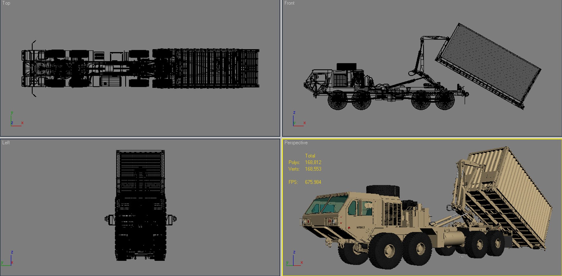 3D HEMTT Heavy Expanded Mobility Tactical Truck With Loading Container ...