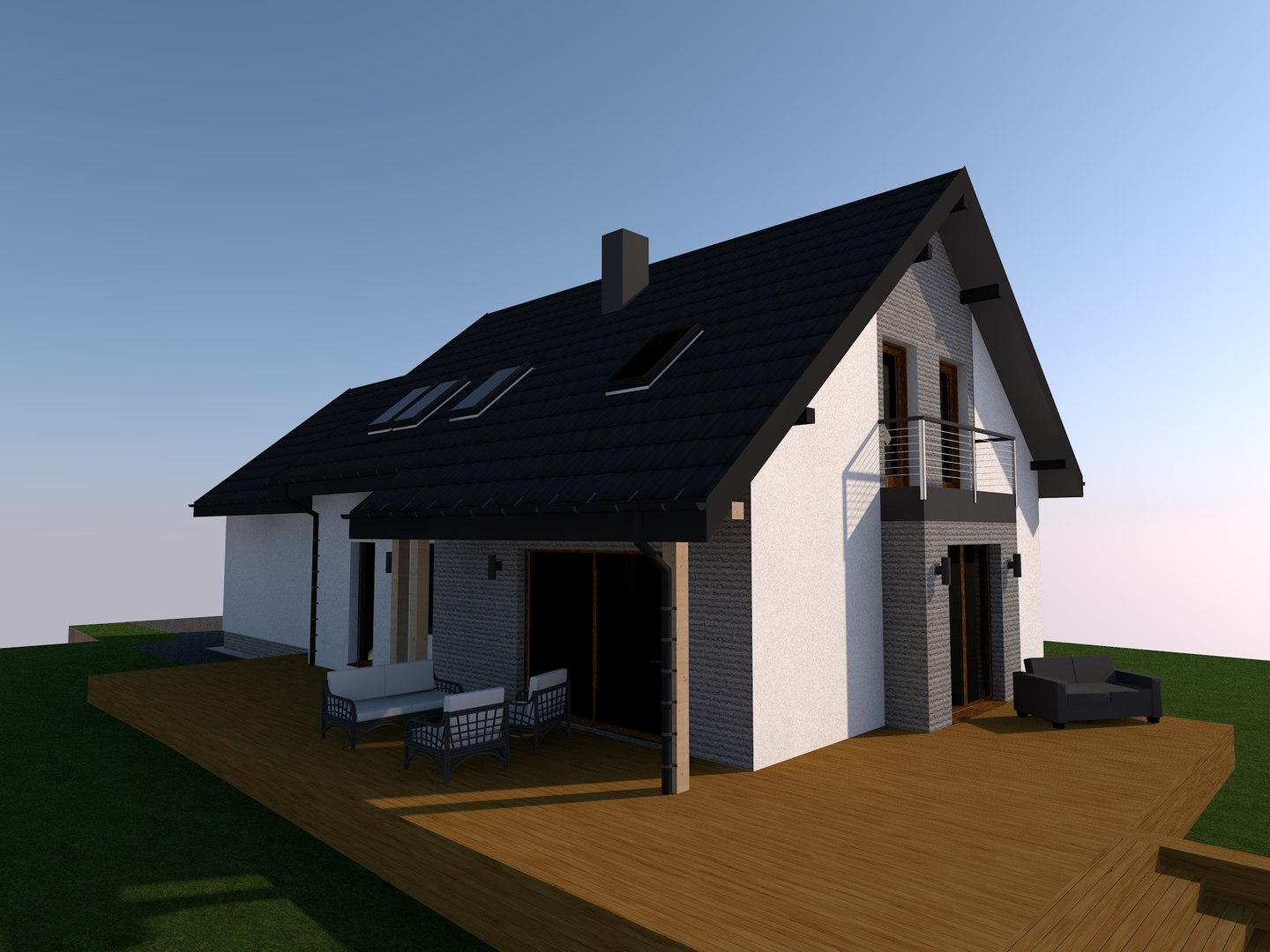 3D Gable Roof Single Family House - TurboSquid 1887903