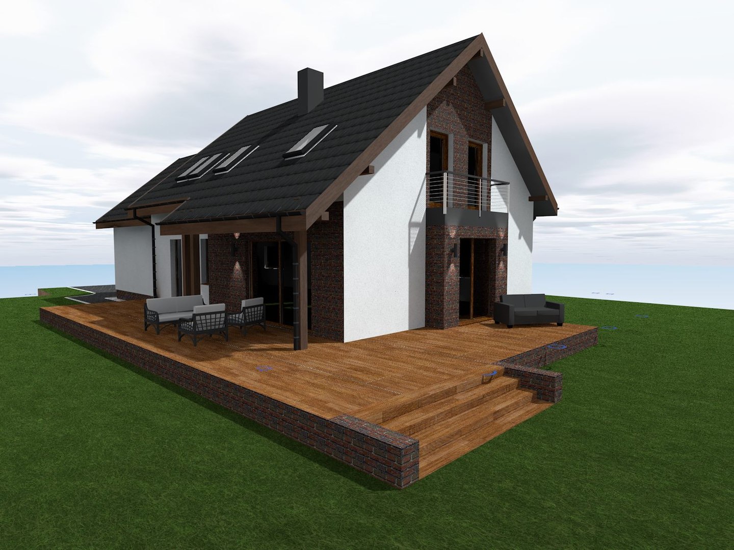 3D Gable Roof Single Family House - TurboSquid 1887903