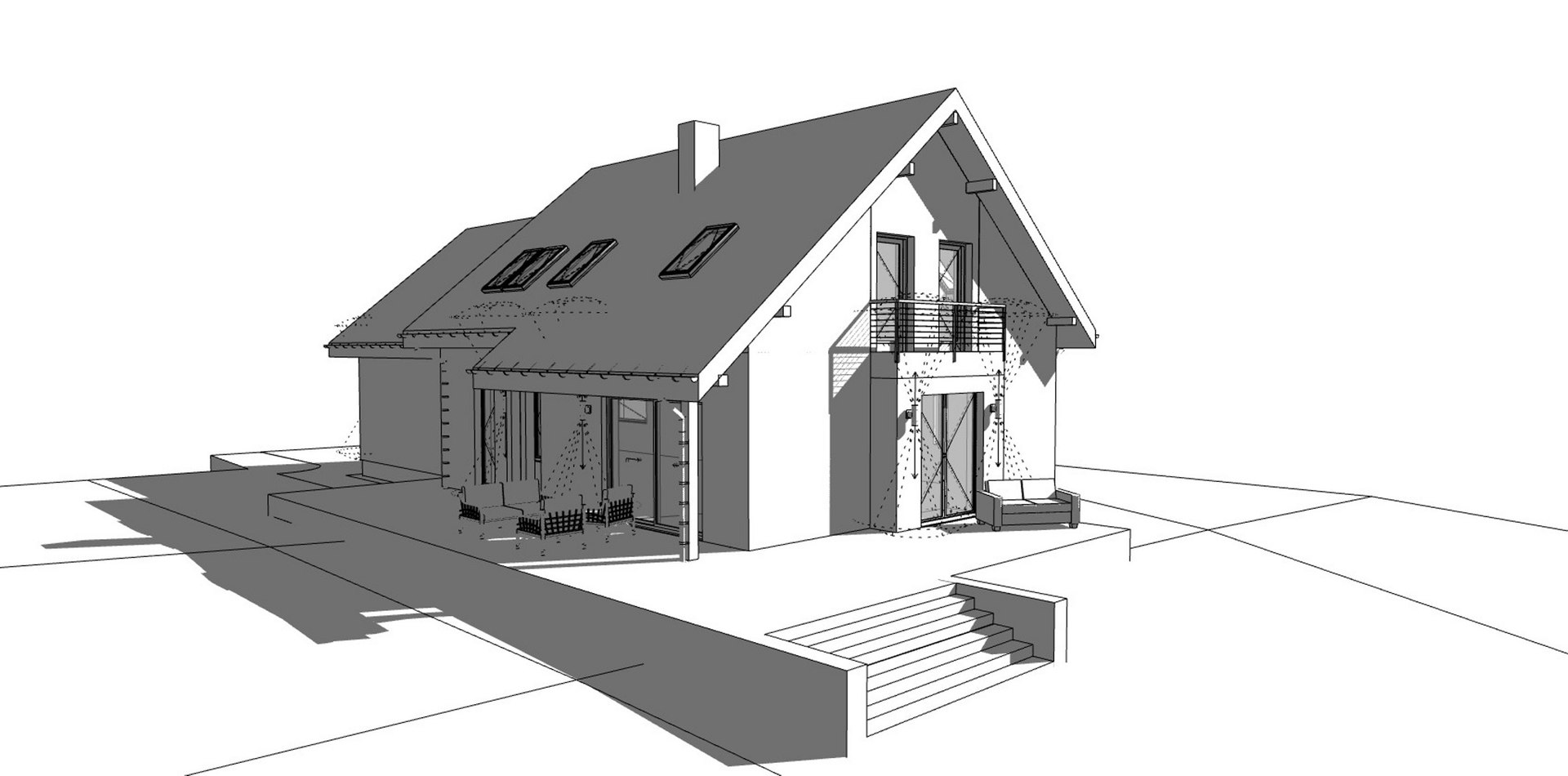 3D Gable Roof Single Family House - TurboSquid 1887903