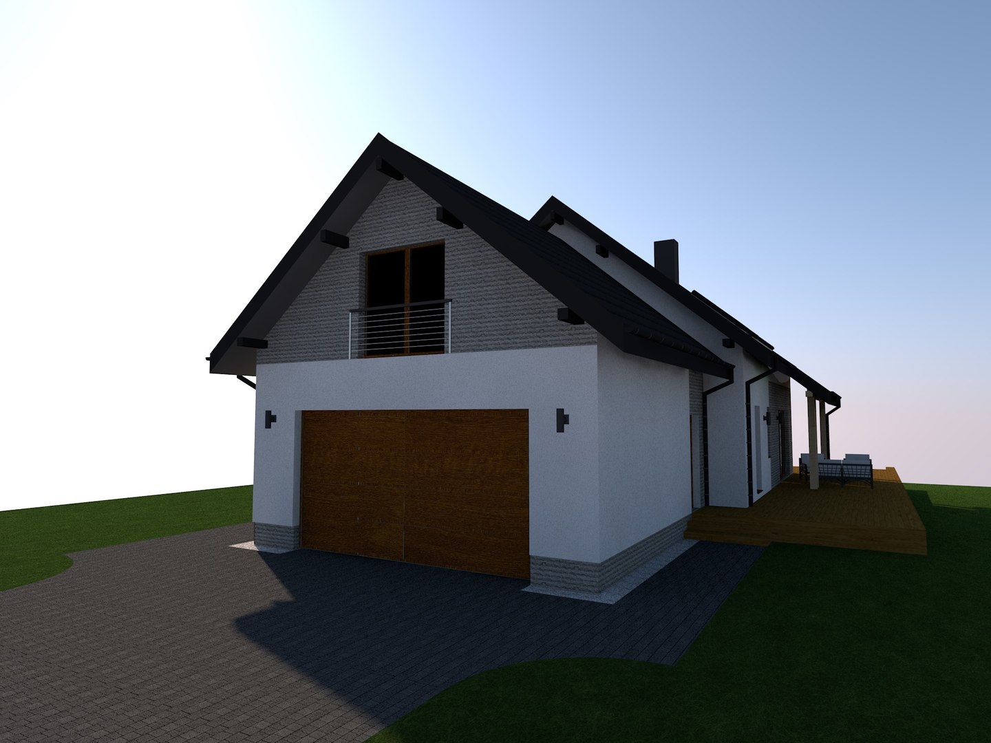 3D Gable Roof Single Family House - TurboSquid 1887903