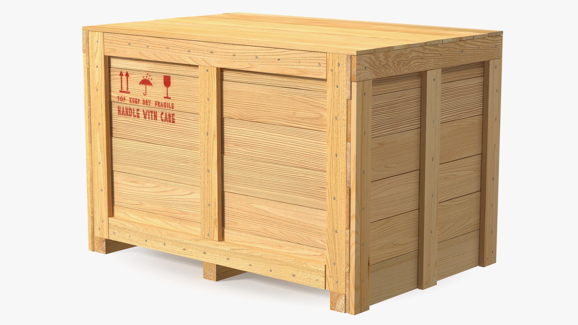 3D Large Wood Shipping Crate - TurboSquid 2137072