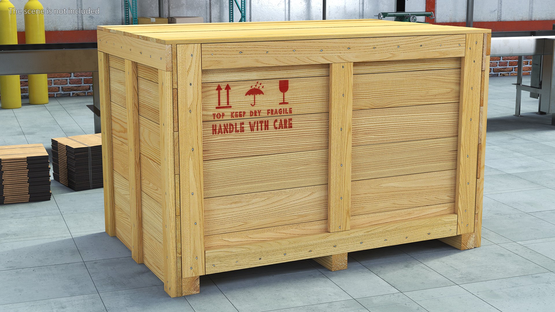 3D Large Wood Shipping Crate - TurboSquid 2137072