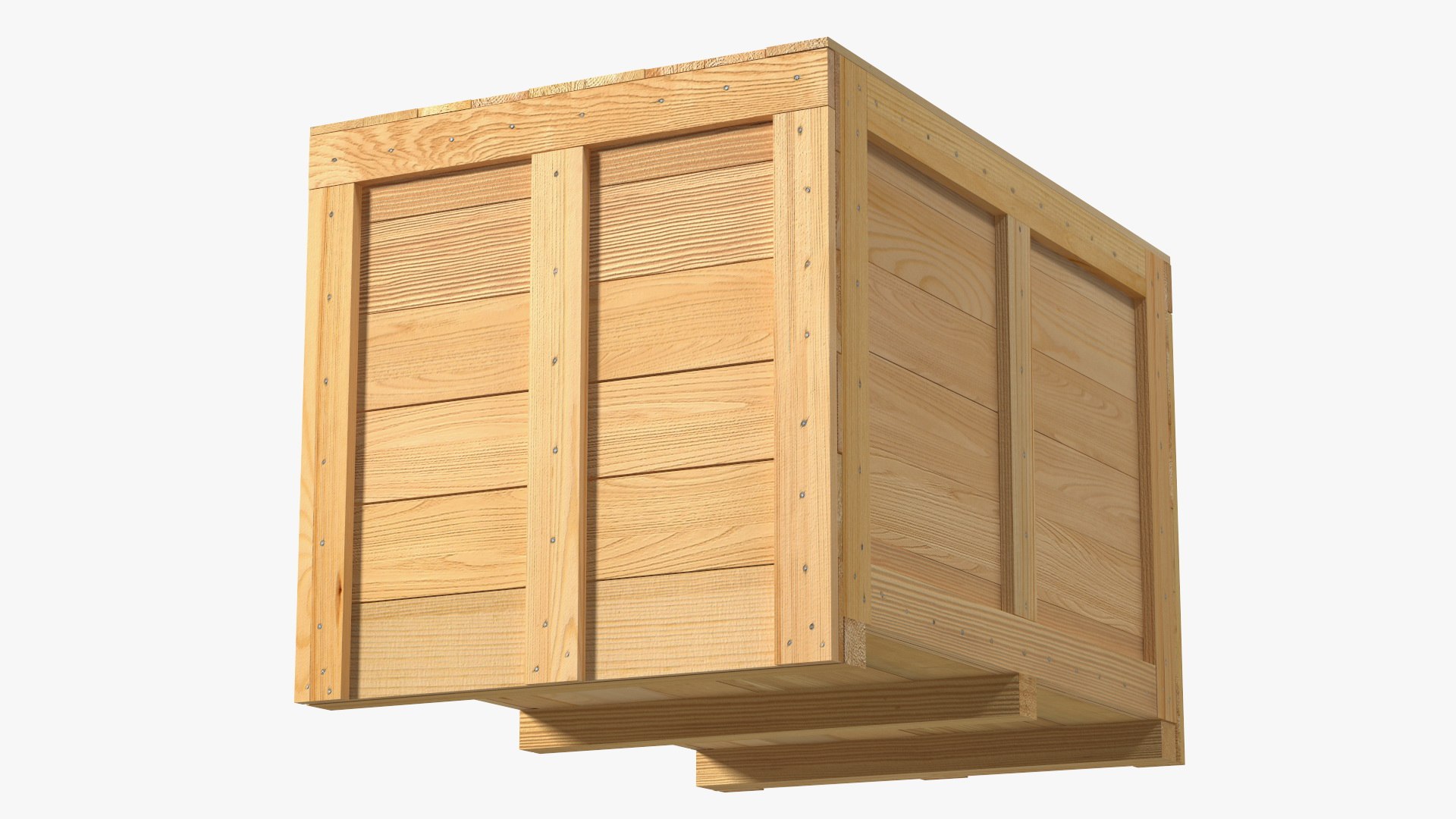 3D Large Wood Shipping Crate - TurboSquid 2137072