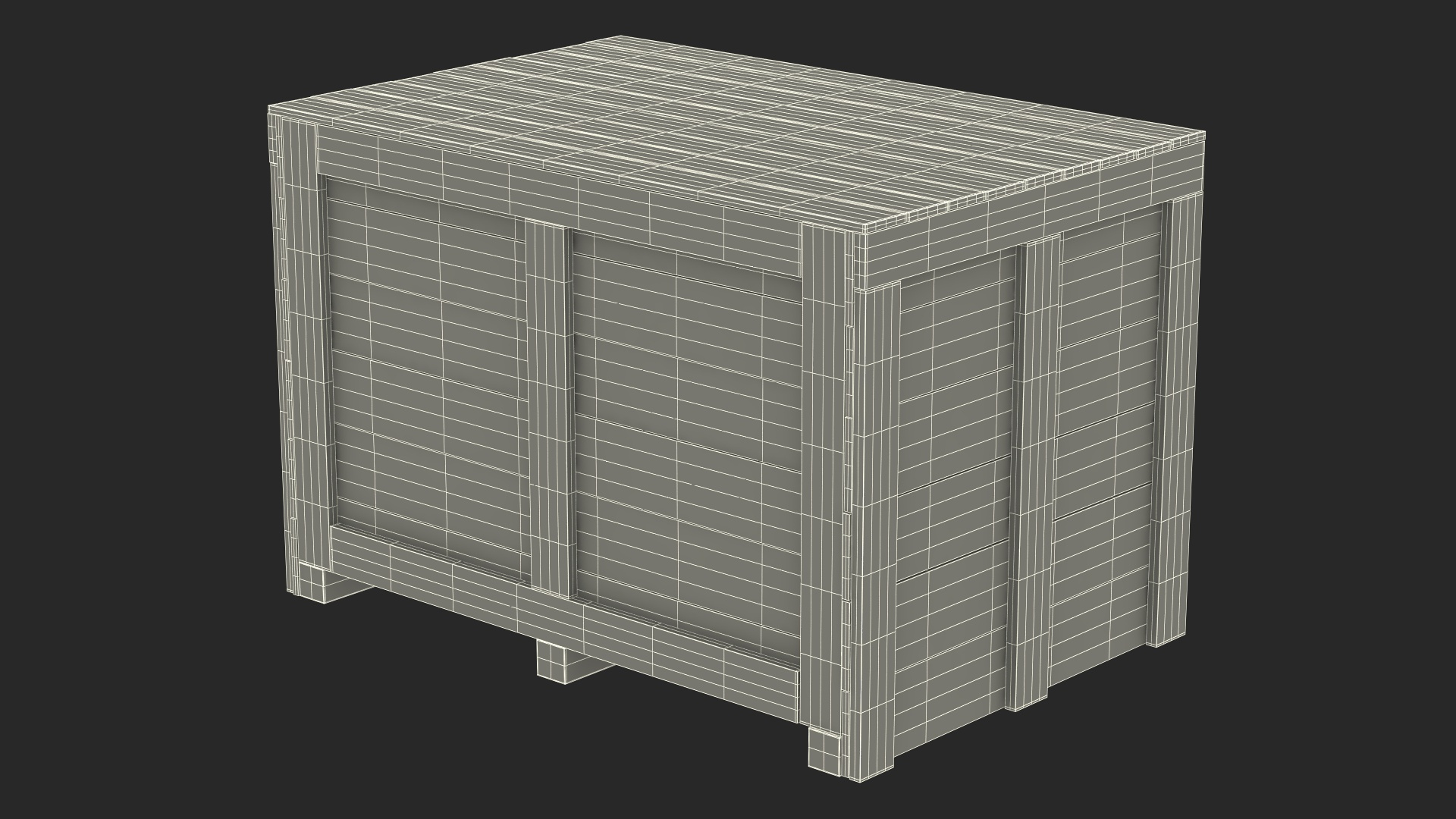 3D Large Wood Shipping Crate - TurboSquid 2137072