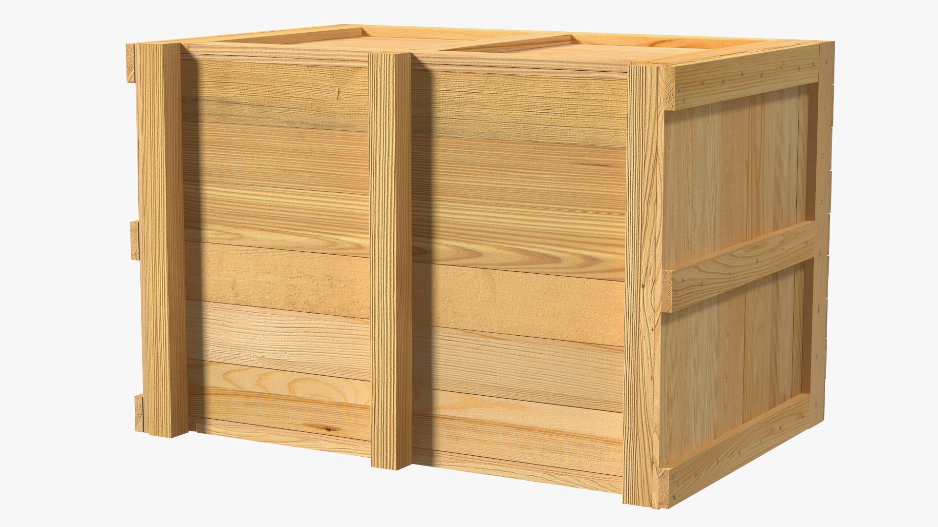 3D Large Wood Shipping Crate - TurboSquid 2137072