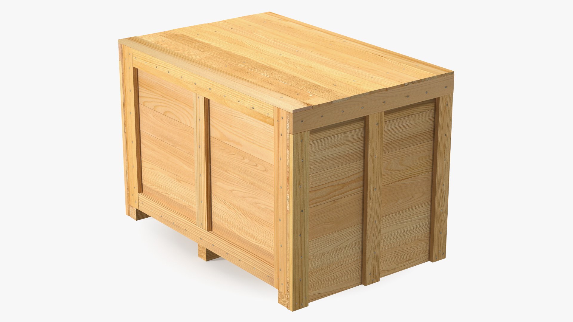 3D Large Wood Shipping Crate - TurboSquid 2137072