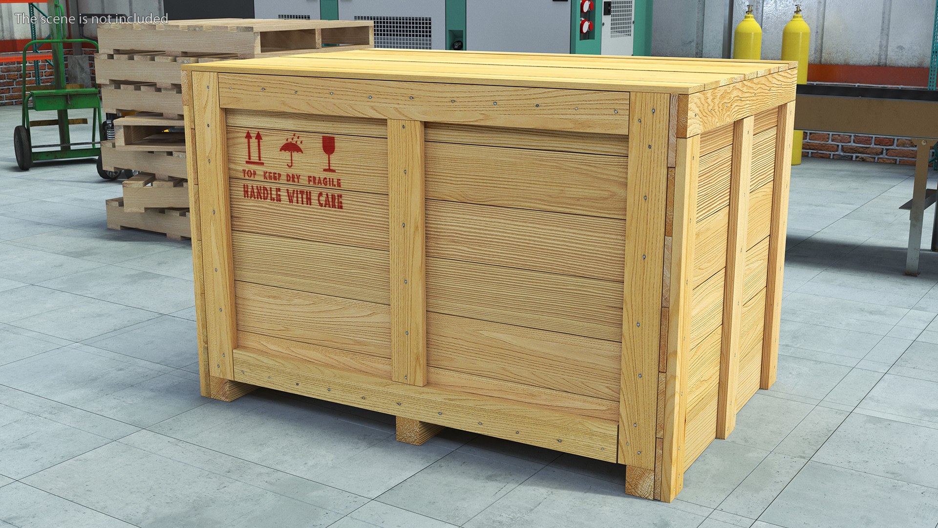3D Large Wood Shipping Crate - TurboSquid 2137072