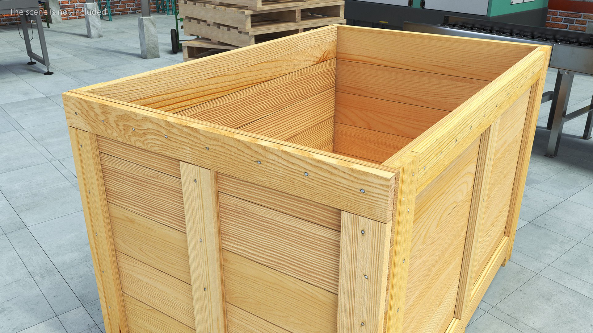 3D Large Wood Shipping Crate - TurboSquid 2137072