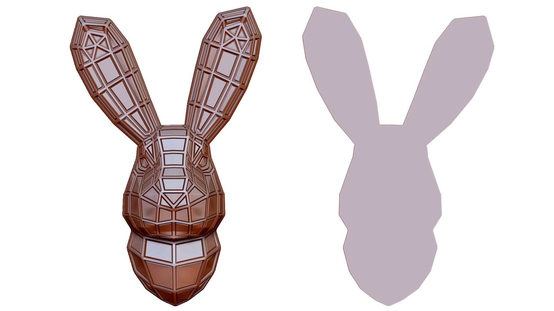3D Model Rabbit Face With Polygonal Geometric Style - TurboSquid 1980225