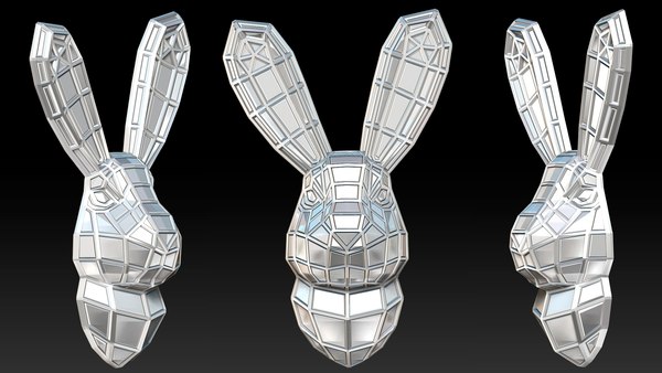 3D model Rabbit Face With Polygonal Geometric Style - TurboSquid 1980225