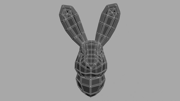 3D model Rabbit Face With Polygonal Geometric Style - TurboSquid 1980225