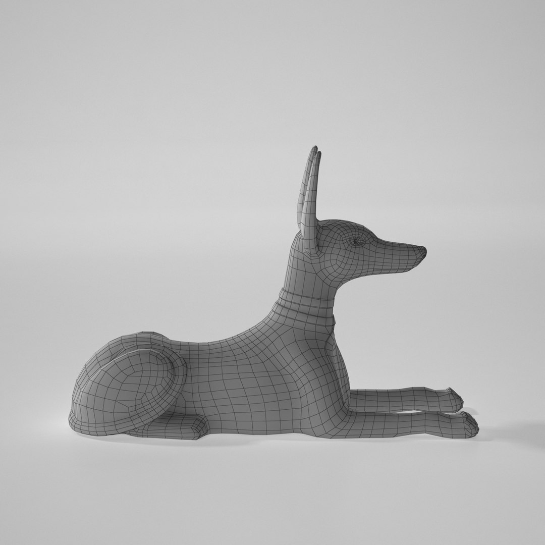 3ds max anubis statuette