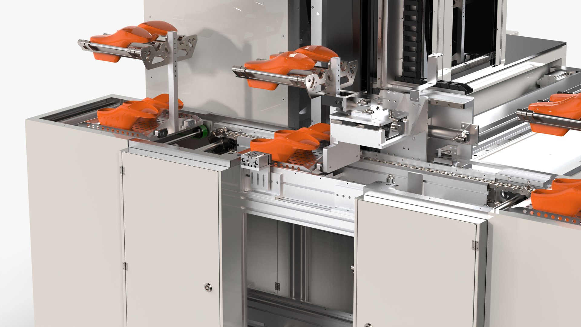 Fully Automatic Loading And Unloading Oven Shoemaking Industry Assembly Line 3D Model ...