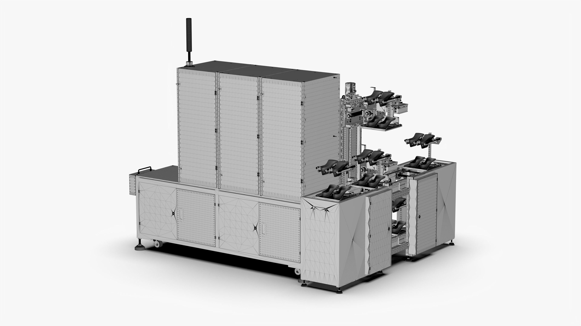 Fully Automatic Loading And Unloading Oven Shoemaking Industry Assembly Line 3D Model ...