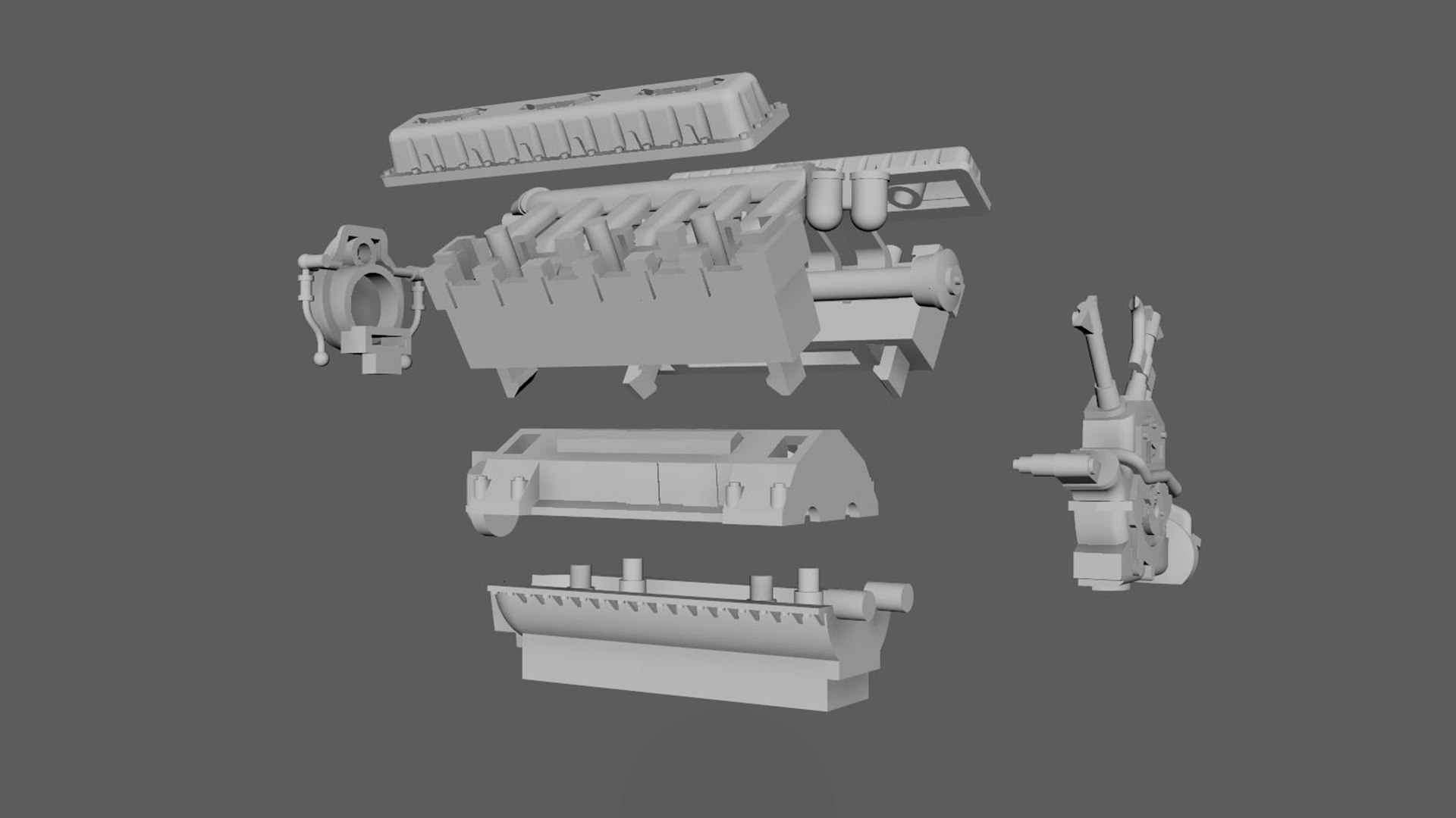 3D Lego Engine - TurboSquid 1893925