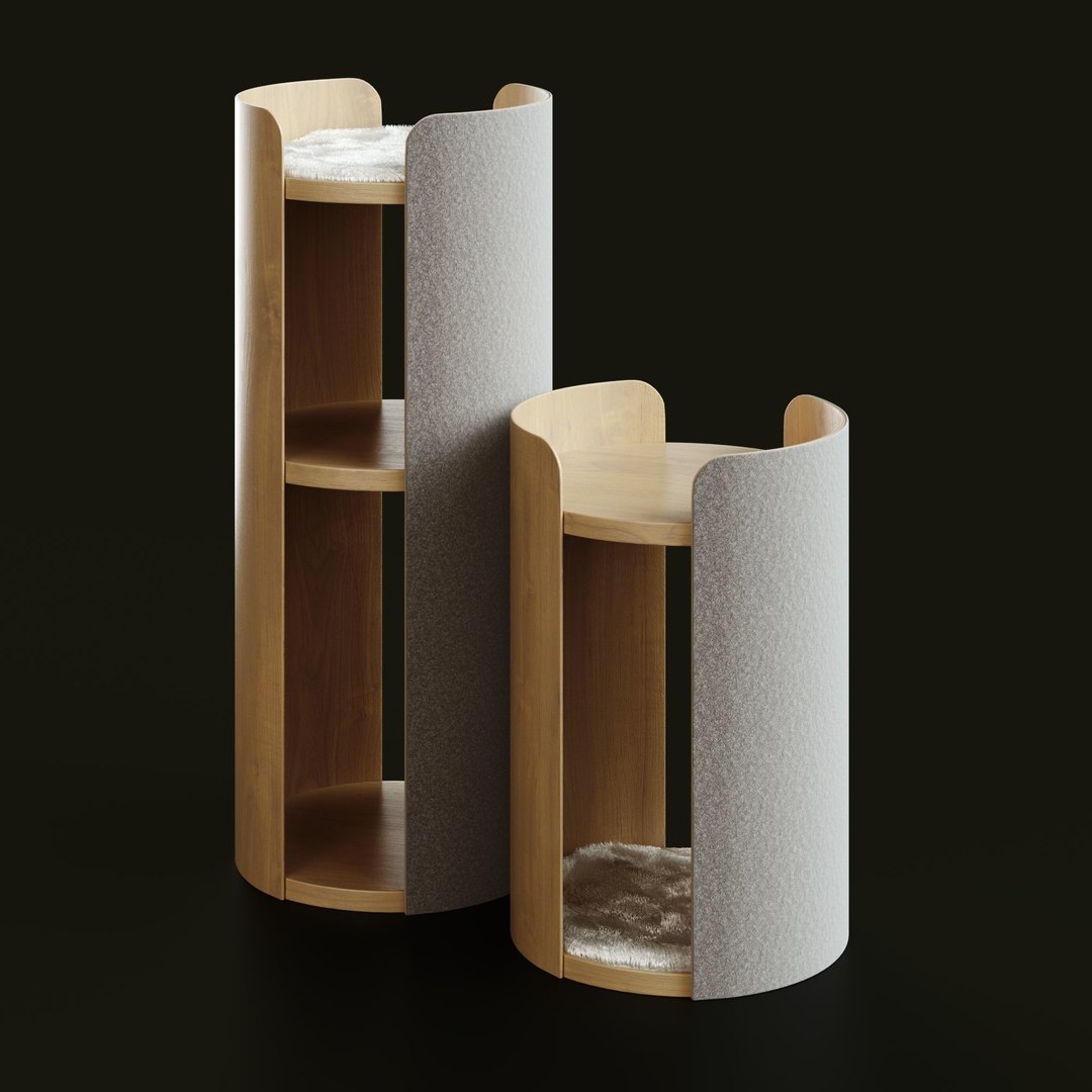 3D Large Cat Scratching Tower - TurboSquid 2220116