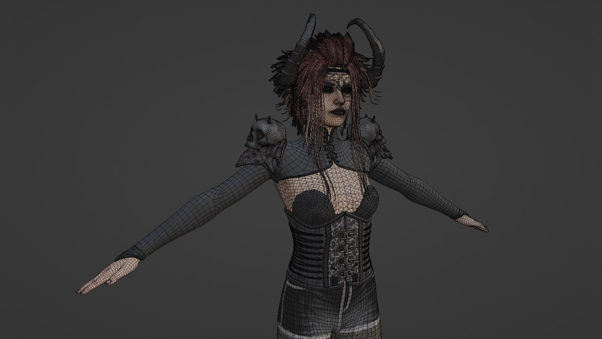 3D Model Realistic Rigged Demon Infernal Female Character - TurboSquid ...