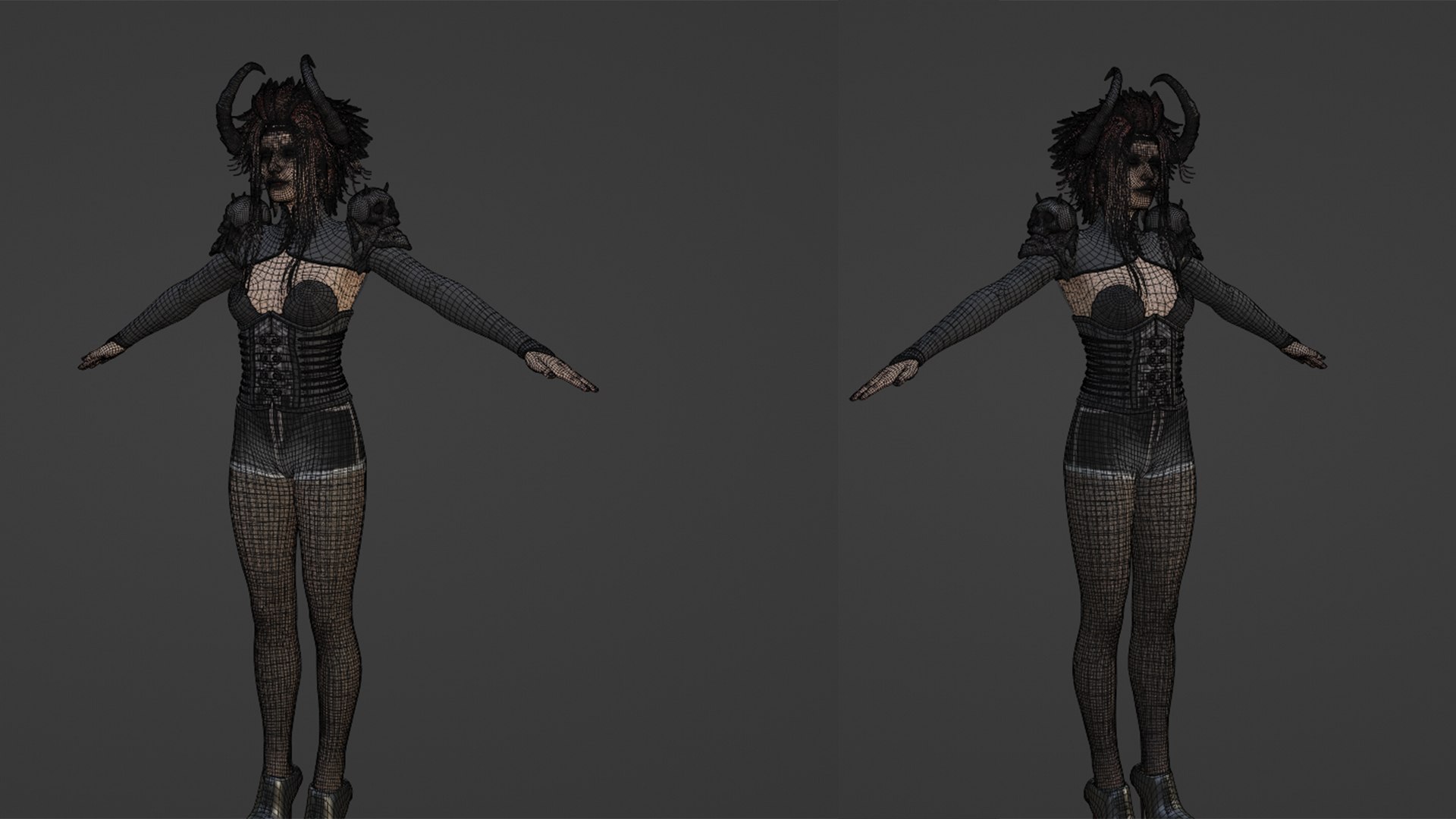3D Model Realistic Rigged Demon Infernal Female Character - TurboSquid ...