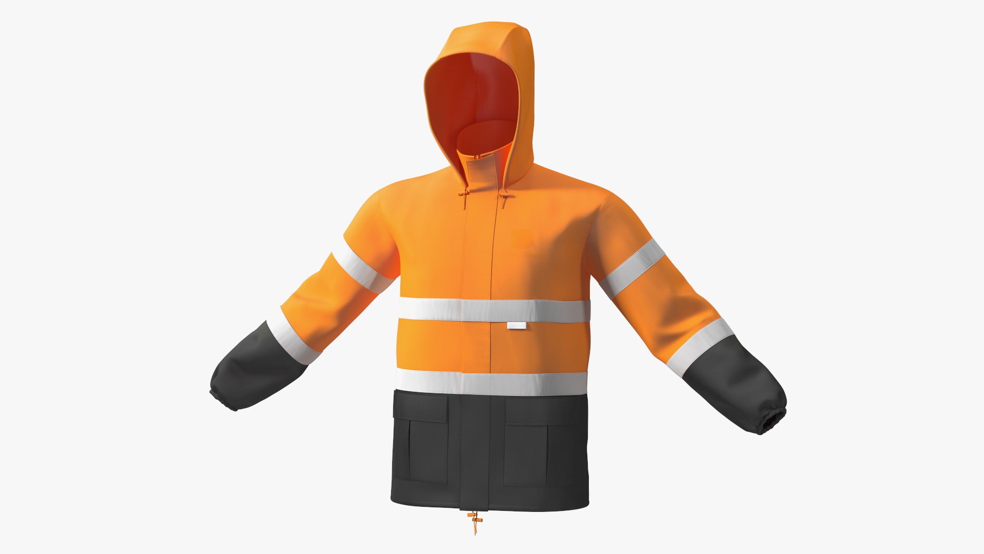 High Visibility Rain Jacket 3D model - TurboSquid 2131658