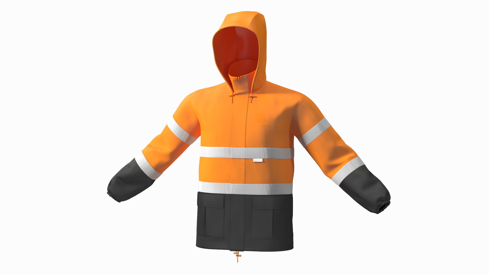 High Visibility Rain Jacket 3D Model - TurboSquid 2131658